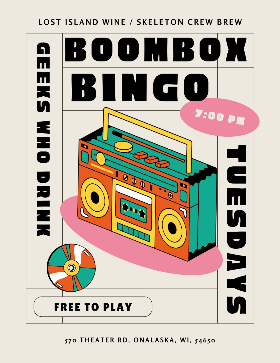 BoomBox Bingo | ExploreLaCrosse