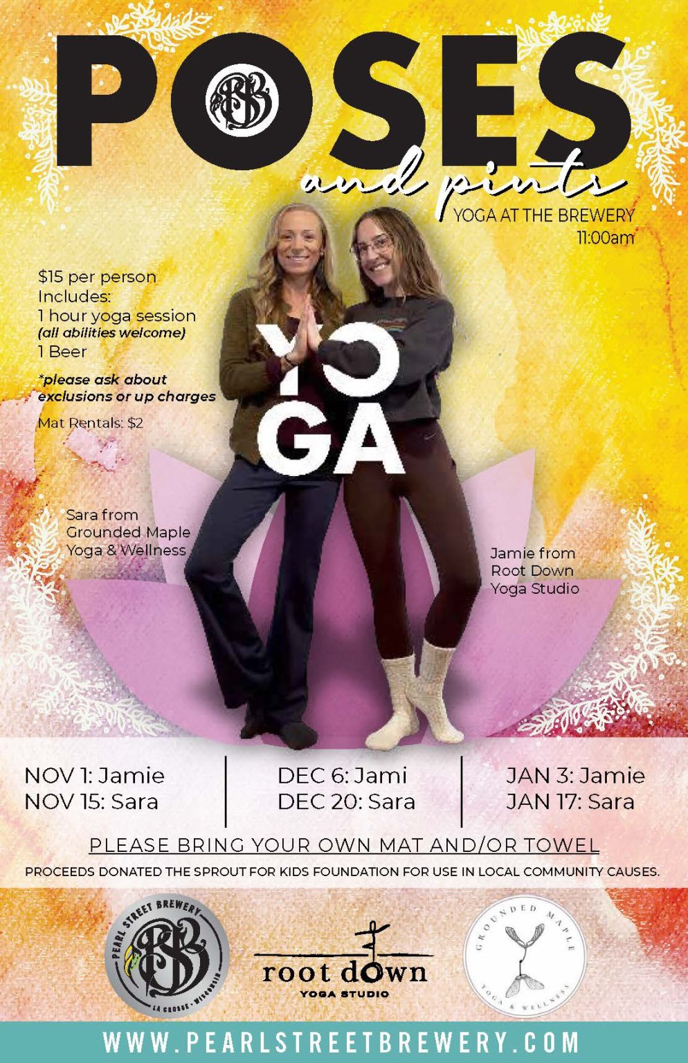 Poses & Pints Saturday YOGA at the Brewery | ExploreLaCrosse